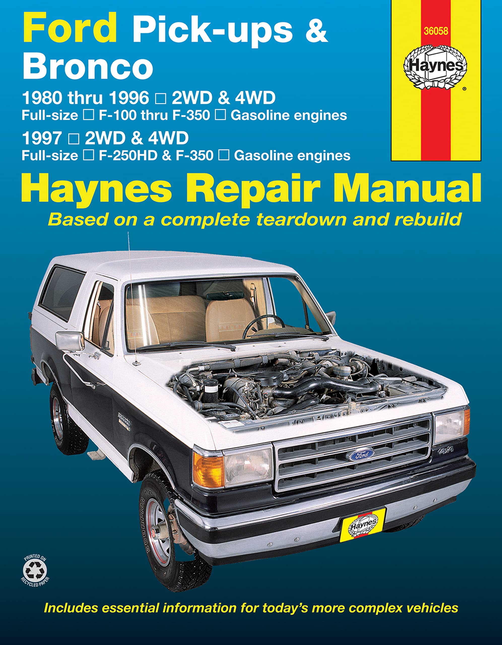 Ford pick-ups & Bronco (80-97) Haynes Repair Manual (USA) (Paperback)