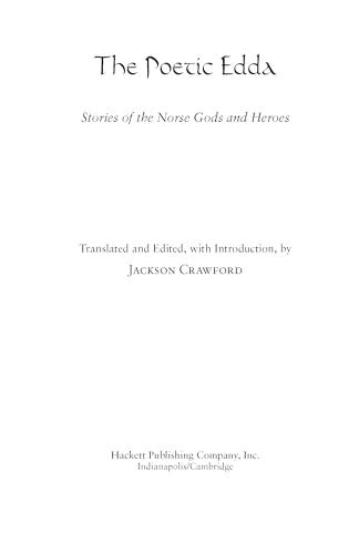 The Poetic Edda: Stories of the Norse Gods and Heroes (Hackett Classics)