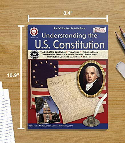 Mark Twain Understanding the US Constitution Workbook, Middle School History, Social Studies, American Civics and Government, Constitution of the United States, Classroom or Homeschool Curriculum