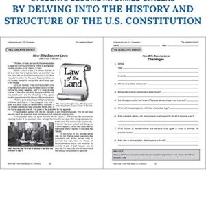 Mark Twain Understanding the US Constitution Workbook, Middle School History, Social Studies, American Civics and Government, Constitution of the United States, Classroom or Homeschool Curriculum