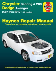 chrysler sebring sedan (07-10), sebring convertible (08-10), 200 (11-17) & dodge avenger (07-14) haynes repair manual (haynes automotive)