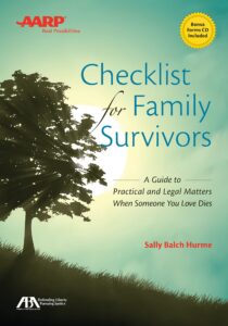 aba/aarp checklist for family survivors: a guide to practical and legal matters when someone you love dies