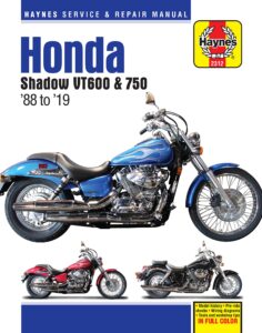 honda shadow vt600 & 750 (88 - 19) haynes repair manual (paperback)