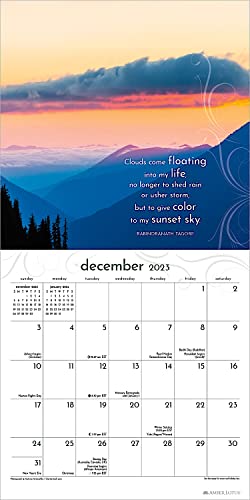 A Year of Mindful Living 2023 Wall Calendar | 12" x 24" Open | Amber Lotus Publishing