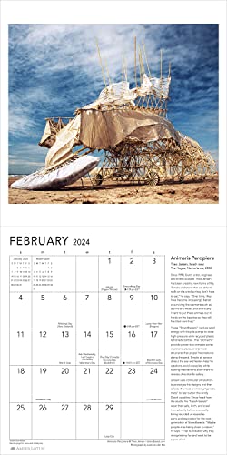 Environmental Art 2024 Wall Calendar: Contemporary Art in the Natural World | 12" x 24" Open | Amber Lotus Publishing