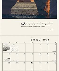 Pema Chodron 2023 Wall Calendar: Awakening the Heart - A Year of Inspirational Quotes | 12" x 24" Open | Amber Lotus Publishing