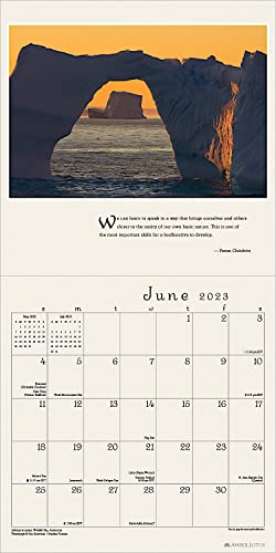 Pema Chodron 2023 Wall Calendar: Awakening the Heart - A Year of Inspirational Quotes | 12" x 24" Open | Amber Lotus Publishing