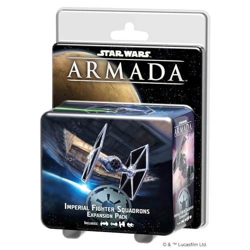 Star Wars: Armada Imperial Fighter Squadrons EXPANSION PACK - Tactical Starfighter Arsenal! Tabletop Miniatures Strategy Game, Ages 14+, 2 Players, 2 Hour Playtime, Made by Atomic Mass Games