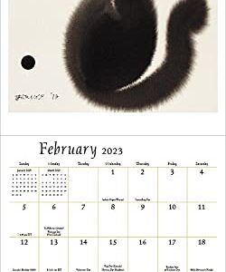 The Artful Cat 2023 Wall Calendar: Brush & Ink Watercolor Paintings