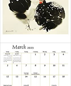 The Artful Chicken 2023 Wall Calendar: Brush & Ink Watercolor Paintings