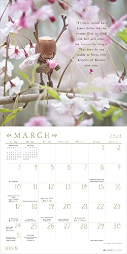 Becorns 2024 Wall Calendar: Forest Folk by David M Bird | 12" x 24" Open | Amber Lotus Publishing