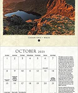 Sacred Celtic Sites 2023 Wall Calendar: And Other Places of Power in Britain and Ireland | 12" x 24" Open | Amber Lotus Publishing