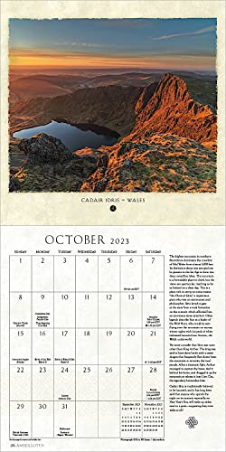 Sacred Celtic Sites 2023 Wall Calendar: And Other Places of Power in Britain and Ireland | 12" x 24" Open | Amber Lotus Publishing