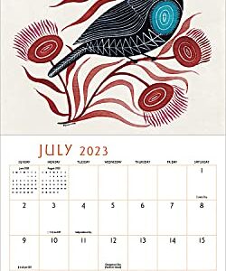 Feathered Friends 2023 Wall Calendar: Watercolor Bird Illustrations by Geninne Zlatkis | 12" x 24" Open | Amber Lotus Publishing