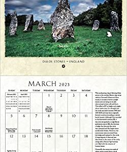 Sacred Celtic Sites 2023 Wall Calendar: And Other Places of Power in Britain and Ireland | 12" x 24" Open | Amber Lotus Publishing