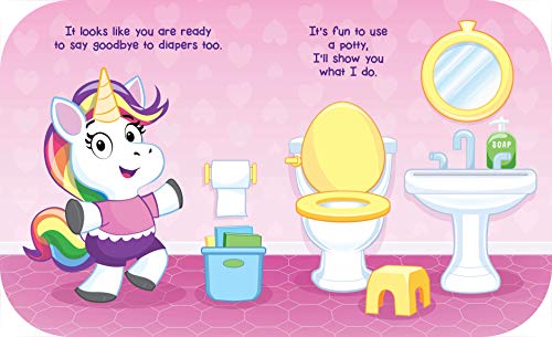 Unicorn Potty: Learn to Potty with Unicorn - Easy-to-Follow Step-by-Step Board Book, Make Potty Training Joyful and Magical! Encouraged for Children Ages 2 and Up (Potty Board Books)