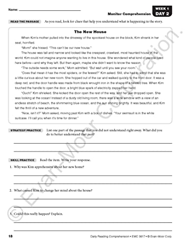 Evan-Moor Daily Reading Comprehension, Grade 7 - Homeschooling & Classroom Resource Workbook, Reproducible Worksheets, Teaching Edition, Fiction and Nonfiction, Lesson Plans, Test Prep