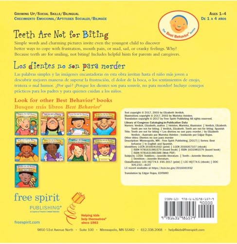 Teeth Are Not for Biting / Los dientes no son para morder (Best Behavior®) (Spanish and English Edition)