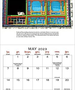 The Colors of Tibet 2023 Wall Calendar by International Campaign for Tibet | 12" x 24" Open | Amber Lotus Publishing