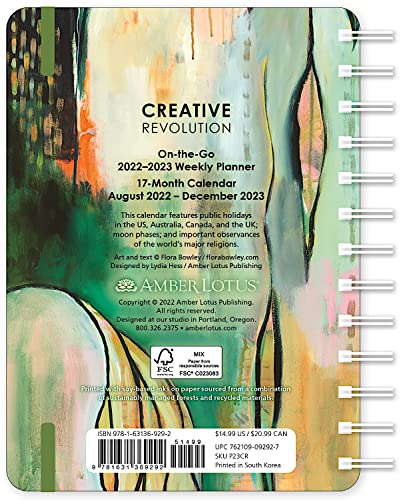 Creative Revolution 2022 - 2023 Weekly Planner: On-the-Go 17-Month Calendar with Pocket (Aug 2022 - Dec 2023, 5" x 7" closed)