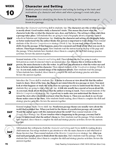 Evan-Moor Daily Reading Comprehension, Grade 6 - Homeschooling & Classroom Resource Workbook, Reproducible Worksheets, Teaching Edition, Fiction and Nonfiction, Lesson Plans, Test Prep