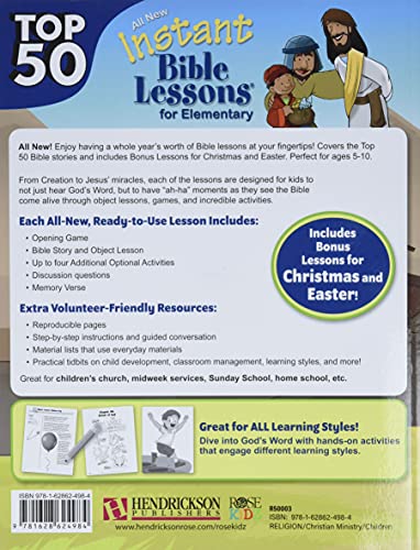 Top 50 Instant Bible Lessons for Elementary with Object Lessons