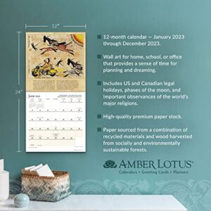 The Lakota Way 2023 Wall Calendar: Native American Wisdom on Ethics and Character | 12" x 24" Open | Amber Lotus Publishing