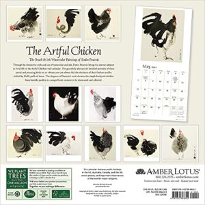 The Artful Chicken 2023 Wall Calendar: Brush & Ink Watercolor Paintings