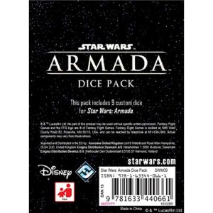 Star Wars: Armada DICE PACK - Enhance Your Firepower with Custom Dice! Tabletop Miniatures Strategy Game for Kids & Adults, Ages 14+, 2 Players, 2 Hour Playtime, Made by Atomic Mass Games