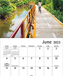 Bicycle Bliss 2023 Wall Calendar: Bike Adventures and Inspiration | 12" x 24" Open | Amber Lotus Publishing