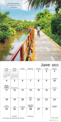 Bicycle Bliss 2023 Wall Calendar: Bike Adventures and Inspiration | 12" x 24" Open | Amber Lotus Publishing