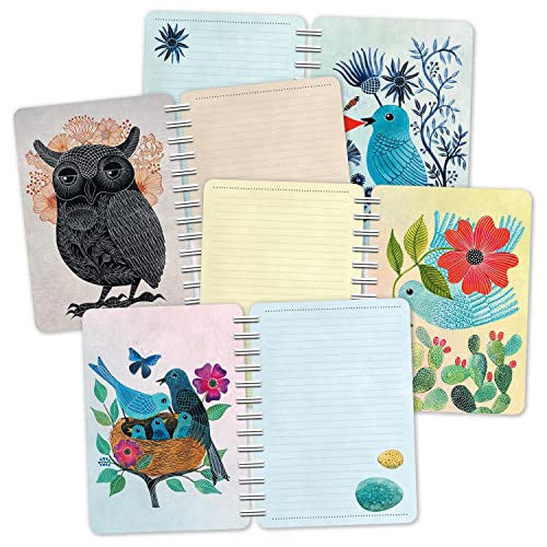 Geninne Zlatkis 2024 Weekly Planner: Birds of a Feather | Travel-Size 12-Month Calendar | Compact 5" x 7" | Flexible Cover, Wire-O Binding, Elastic Closure, Inner Pockets