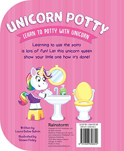 Unicorn Potty: Learn to Potty with Unicorn - Easy-to-Follow Step-by-Step Board Book, Make Potty Training Joyful and Magical! Encouraged for Children Ages 2 and Up (Potty Board Books)