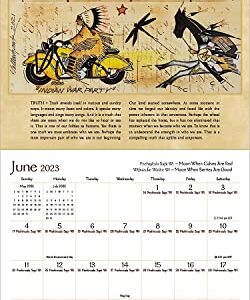 The Lakota Way 2023 Wall Calendar: Native American Wisdom on Ethics and Character | 12" x 24" Open | Amber Lotus Publishing