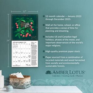 Backyard Foraging 2023 Wall Calendar: Discover Edible Plants and Kitchen Inspiration by Ellen Zachos | 12" x 24" Open | Amber Lotus Publishing