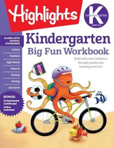 kindergarten big fun workbook: 256-page kindergarten activity book full of kindergarten math, reading, writing practice, phonics, puzzles and more (highlights big fun activity workbooks)