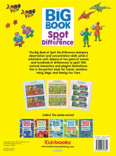 The Big Book of Spot the Difference-Packed with Comical Characters and Playful Illustrations, a Fun Way to Sharpen Observation and Concentration Skills in Kids of all Ages (Big Books)