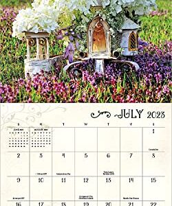 Fairy Houses 2023 Wall Calendar by Sally Smith | 12" x 24" Open | Amber Lotus Publishing