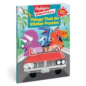 Things That Go Sticker Puzzles: Transportation Activity Book of Cars, Trucks, Planes and More, Hidden Pictures Puzzles with 280 Stickers for Kids 3 and Up (Highlights Sticker Hidden Pictures)