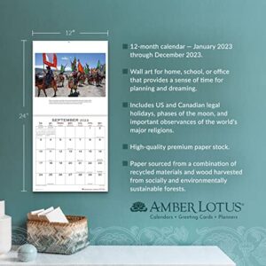 The Colors of Tibet 2023 Wall Calendar by International Campaign for Tibet | 12" x 24" Open | Amber Lotus Publishing