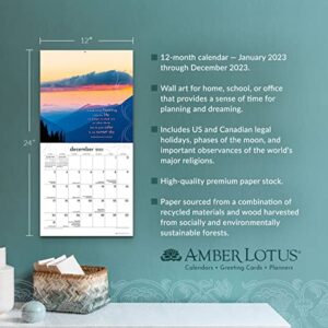 A Year of Mindful Living 2023 Wall Calendar | 12" x 24" Open | Amber Lotus Publishing