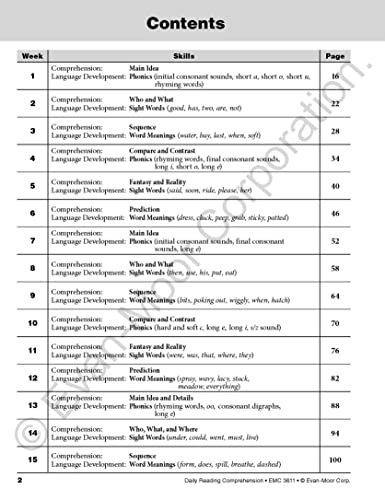 Evan-Moor Daily Reading Comprehension, Grade 1 - Homeschooling & Classroom Resource Workbook, Reproducible Worksheets, Teaching Edition, Fiction and Nonfiction, Lesson Plans, Test Prep