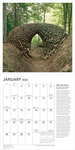 Environmental Art 2024 Wall Calendar: Contemporary Art in the Natural World | 12" x 24" Open | Amber Lotus Publishing