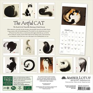 The Artful Cat 2023 Wall Calendar: Brush & Ink Watercolor Paintings