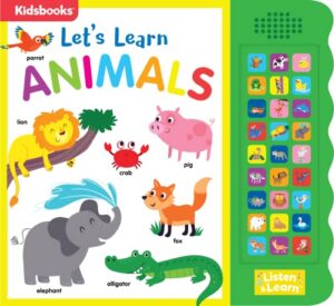 27-button sound book let's learn animals,english