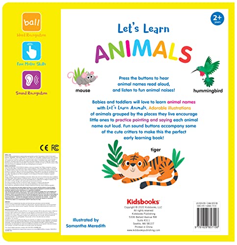 27-Button Sound Book Let's Learn Animals,English