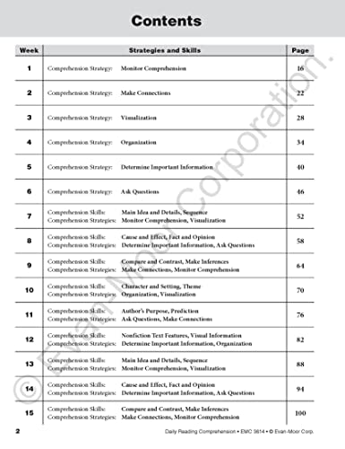 Evan-Moor Daily Reading Comprehension, Grade 4 - Homeschooling & Classroom Resource Workbook, Reproducible Worksheets, Teaching Edition, Fiction and Nonfiction, Lesson Plans, Test Prep