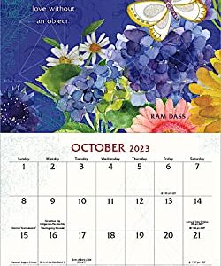 Be Here Now 2023 Wall Calendar: Teachings from Ram Dass | 12" x 24" Open | Amber Lotus Publishing