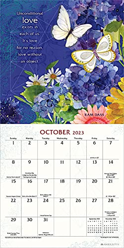 Be Here Now 2023 Wall Calendar: Teachings from Ram Dass | 12" x 24" Open | Amber Lotus Publishing