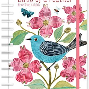 Geninne Zlatkis 2024 Weekly Planner: Birds of a Feather | Travel-Size 12-Month Calendar | Compact 5" x 7" | Flexible Cover, Wire-O Binding, Elastic Closure, Inner Pockets